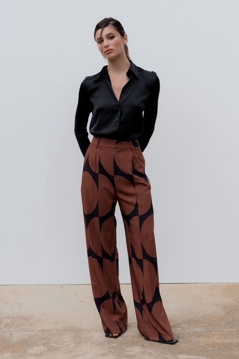 Calças Estampadas Cerimónia – Queen V